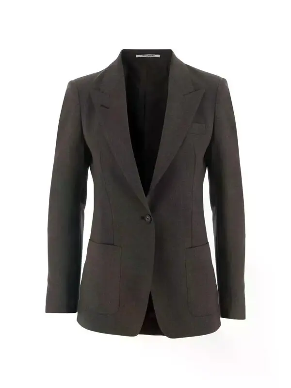 Tagliatore Peak-lapel Single-breasted Blazer - Brown
