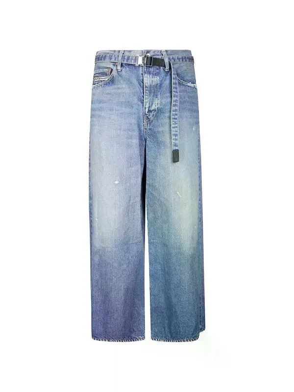 Sacai Beyondexx Distressed-effect Jeans - Blue