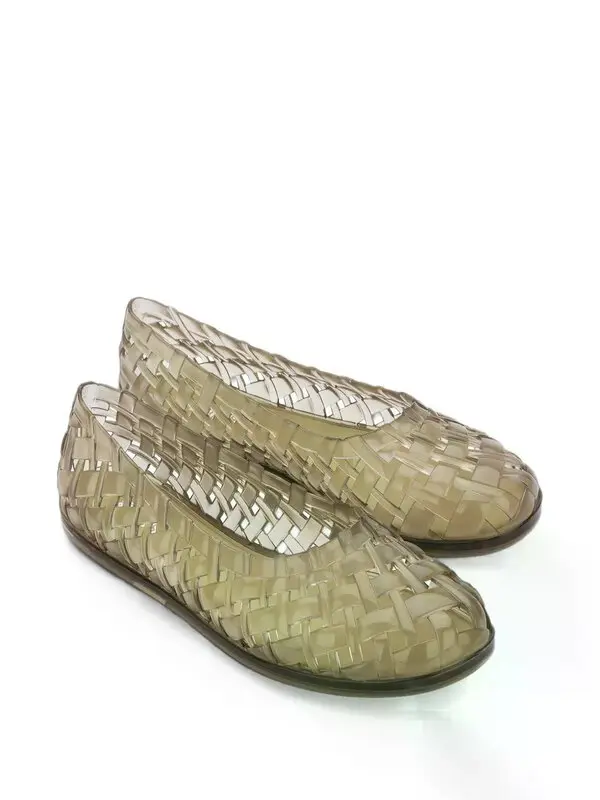 Melissa Possession Woven-effect Ballet Flats - Neutrals