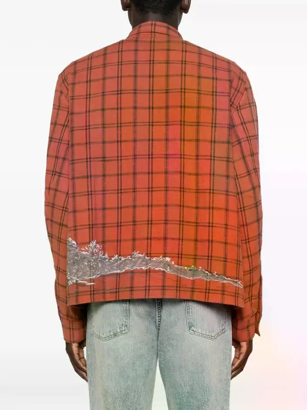 Amiri Sequin-palm Flannel Shirt