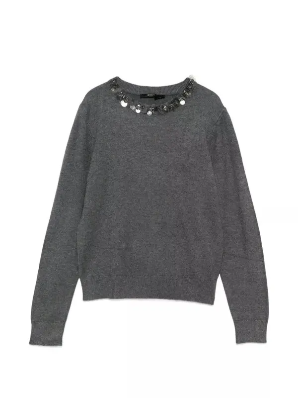 Seventy Sequin-embellished Fine Knit Sweater - Grey