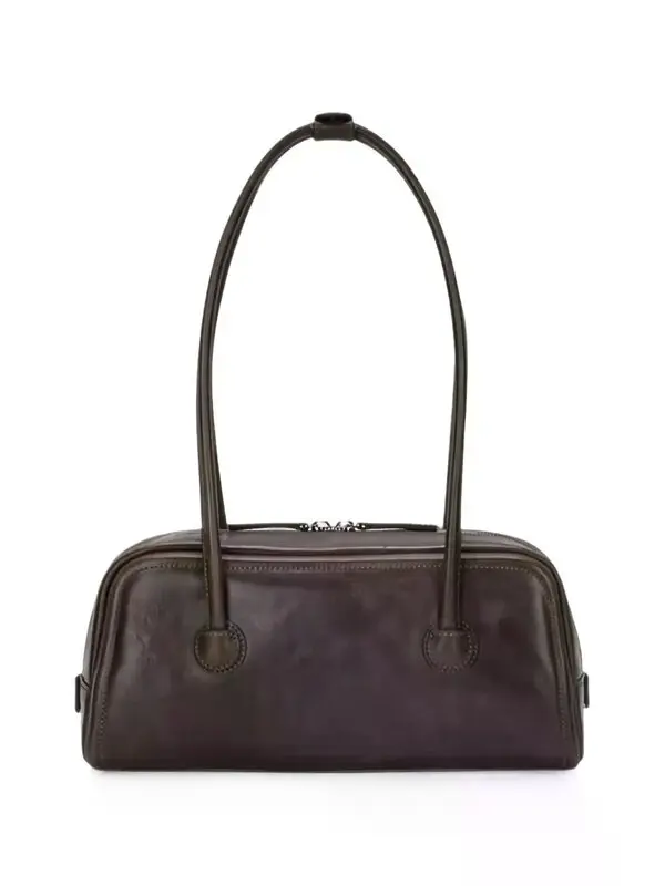 MARGESHERWOOD Logo-embossed Leather Shoulder Bag - Brown