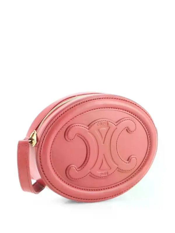 Celine Triomphe Oval Leather Mini Crossbody Bag