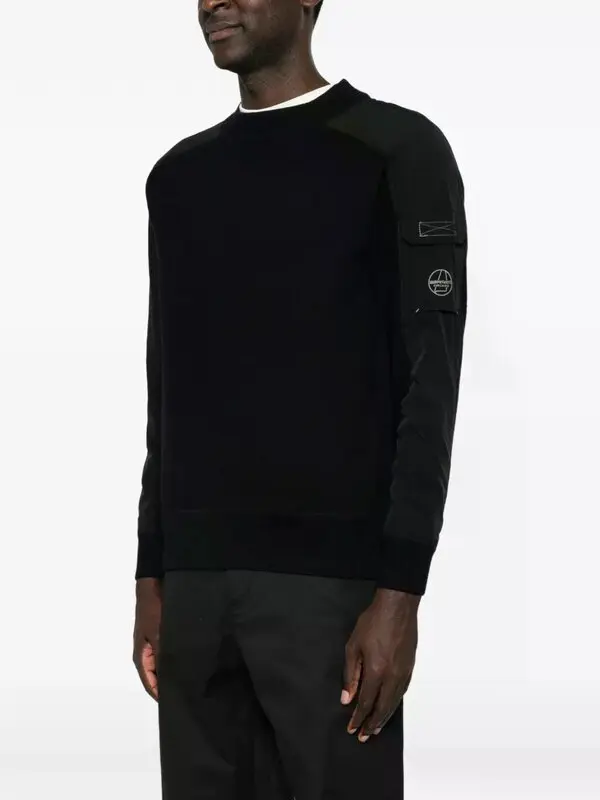 MURPHY&NYE Contrast-panel Flap-pocket Sweater