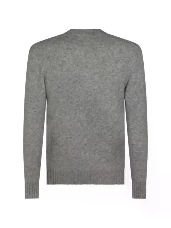 PIACENZA CASHMERE 1733 Mélange-effect Long-sleeve Sweater - Grey