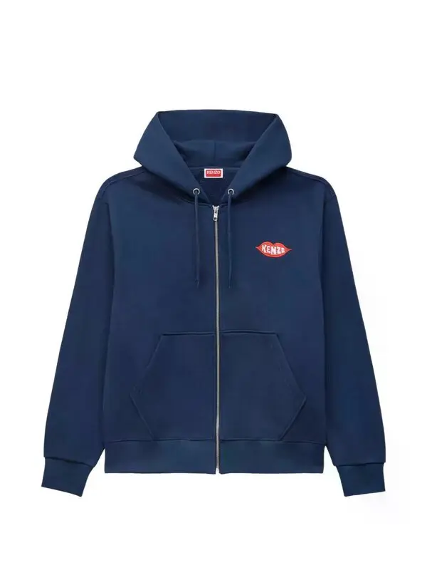 Kenzo Loves Embroidered Zip-up Hoodie