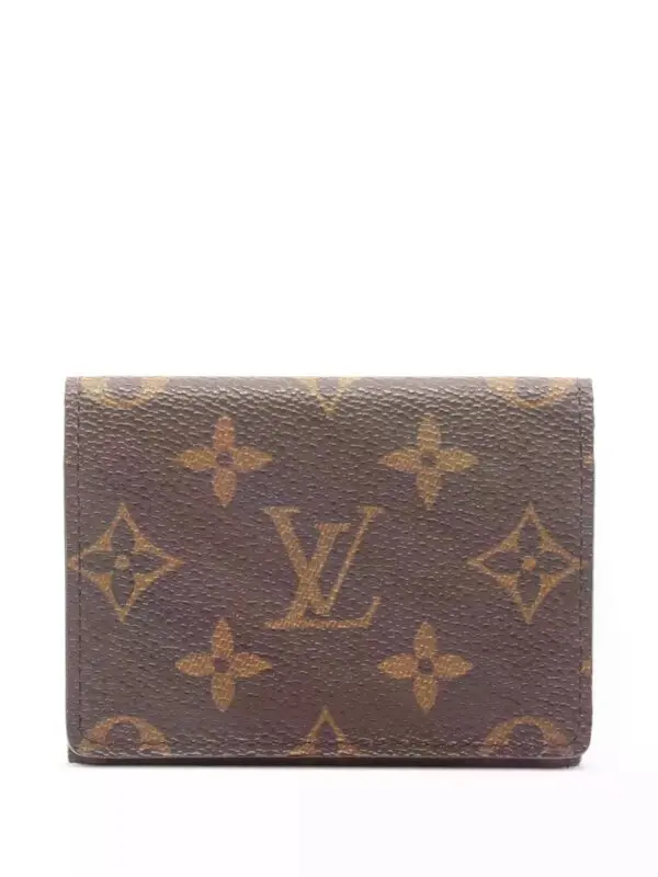 LOUIS VUITTON 2001 Monogram Card Case - Brown