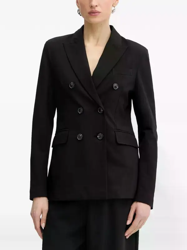 SILVIAN HEACH Fastise Double-breasted Peak-lapels Blazer - Black