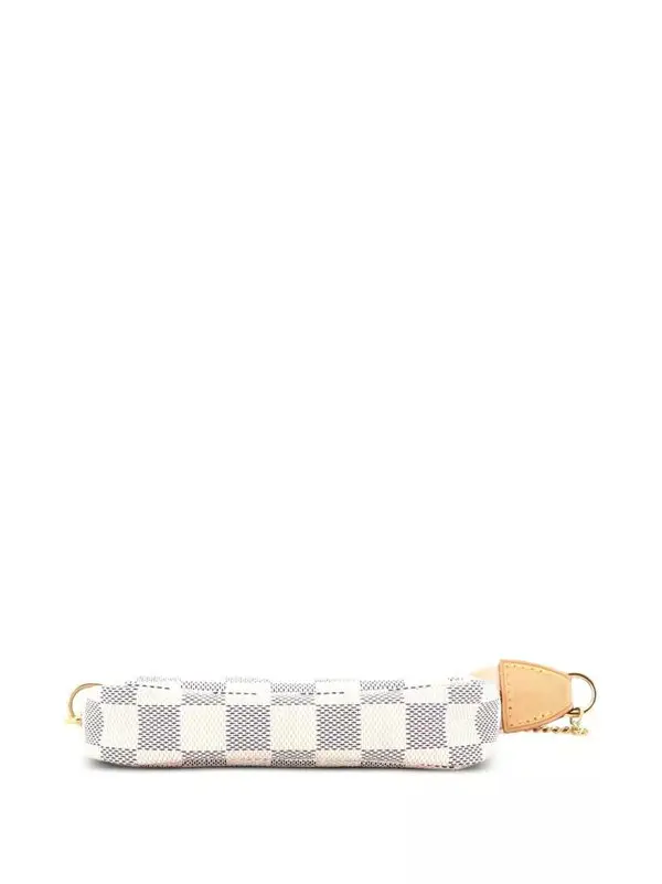 LOUIS VUITTON Damier Mini Clutch Bag - White