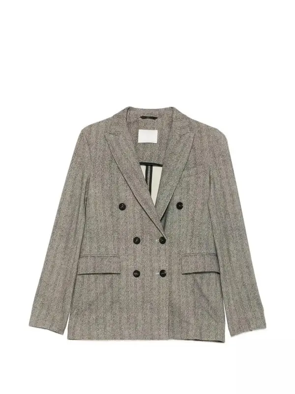 CIRCOLO 1901 Herringbone-pattern Double-breasted Jacket