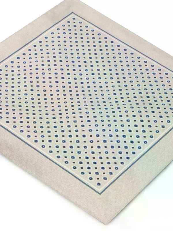 BOSS Geometric-print Pocket Square - Neutrals