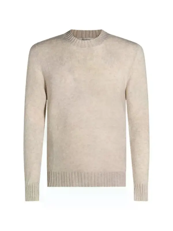 PIACENZA CASHMERE 1733 Brushed-effect Crew-neck Sweater - Neutrals