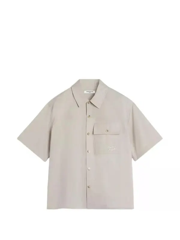Maison Kitsuné Logo-embroidered Short-sleeve Shirt