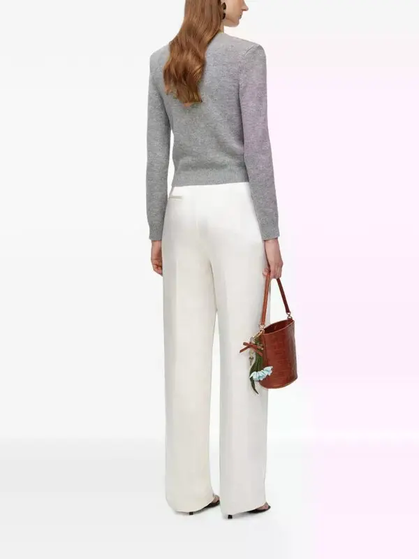 SELF-PORTRAIT Flower Wool Jumper - Grey
