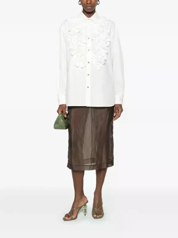 Alberta Ferretti Floral-appliqué Shirt