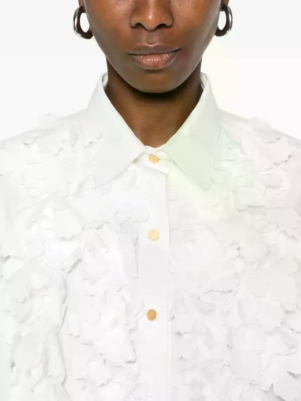 Alberta Ferretti Floral-appliqué Shirt