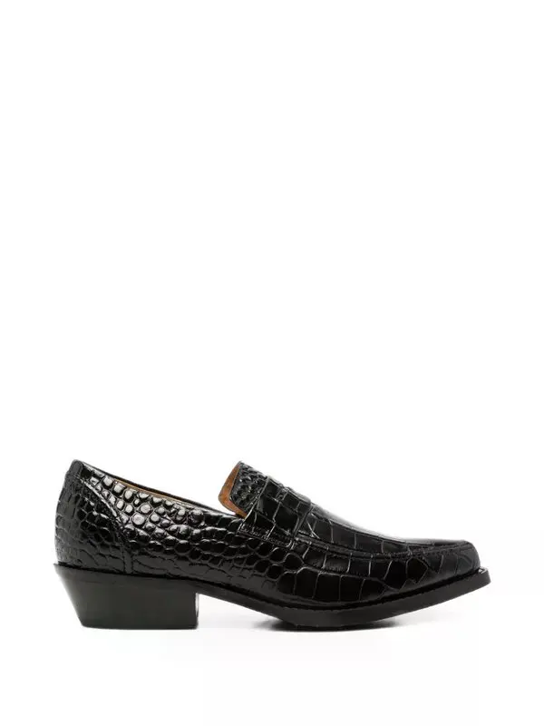 Our Legacy Cypher Croc-effect Leather Loafers