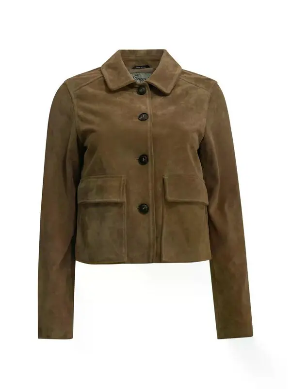 SEMPER Flap-pocket Suede Jacket - Brown