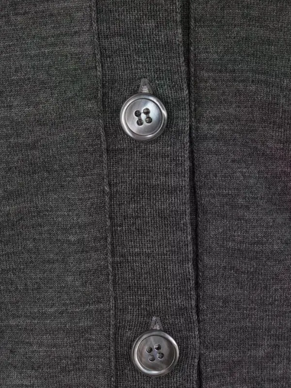 Thom Browne 4-bar Intarsia Cardigan - Grey
