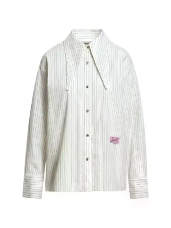 Essentiel Antwerp Pinstripe Pattern Pointed-collar Shirt