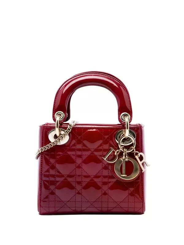 Dior 2017 Mini Patent Cannage Lady Satchel