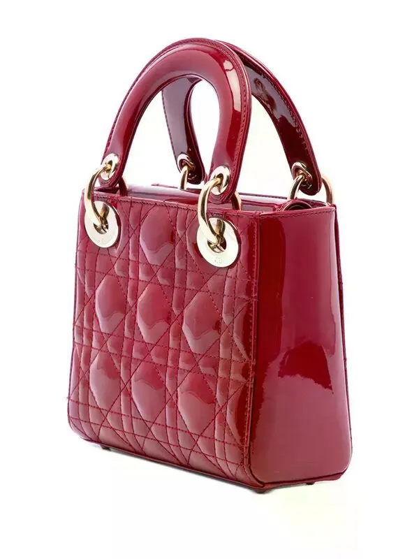 Dior 2017 Mini Patent Cannage Lady Satchel