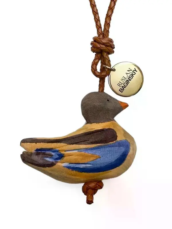 Ruslan Baginskiy Duck Leather-strap Bag Charm - Neutrals
