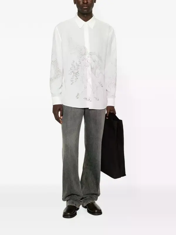 Our Legacy Pointillism Allegory Print Shirt - White