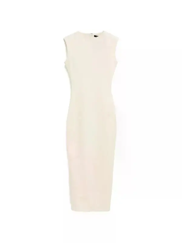 Jacquemus The Alba Ruched Fitted Midi Dress