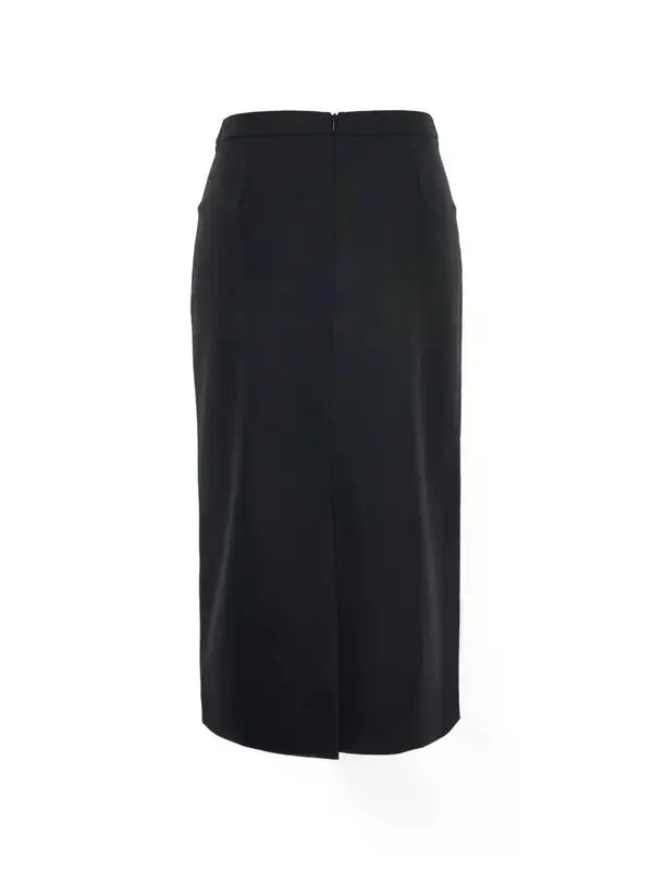 JUCCA Front-slit Pencil Midi Skirt