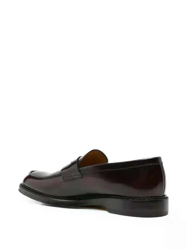 DOUCAL'S Polished-finish Penny Loafers