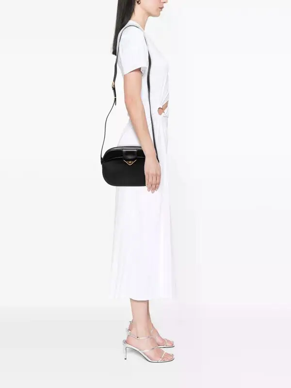Cartier 1990-2000 Leather Sapphire Crossbody Bag - Black