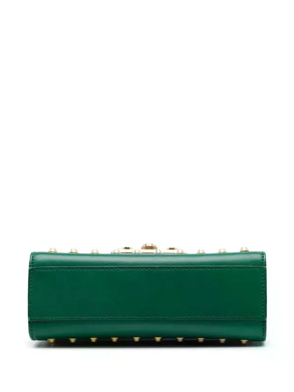 Gucci 2016-2026 Small Pearl Studded Leather Padlock Crossbody Bag