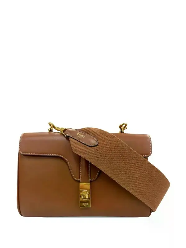 Celine 2010-2026 Teen Smooth Calfskin Soft 16 Crossbody Bag - Brown