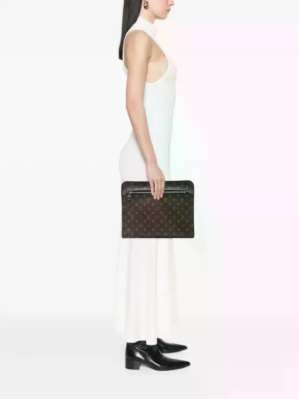 LOUIS VUITTON Monogram Macassar Portfolio Case Clutch Bag