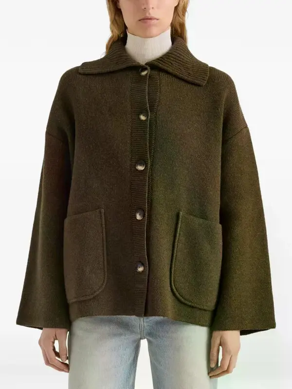 Proenza Schouler White Label Nelly Melange-knit Cardigan - Green