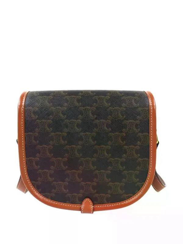 Celine 2020-2026 Medium Triomphe Coated Canvas Folco Crossbody Bag