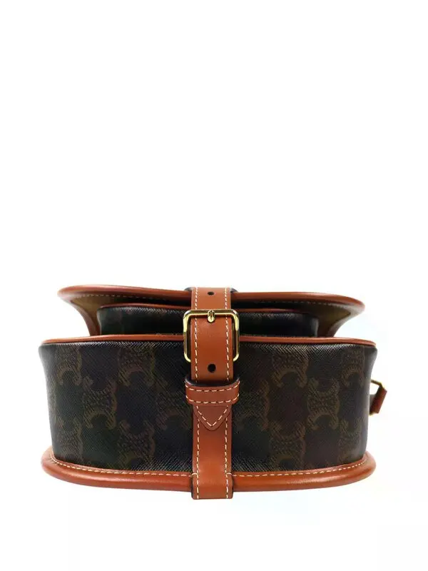 Celine 2020-2026 Medium Triomphe Coated Canvas Folco Crossbody Bag