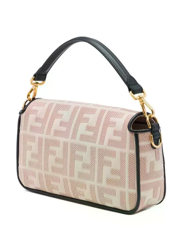 Fendi 2010-2026 Zucca Embroidered Canvas Baguette Satchel