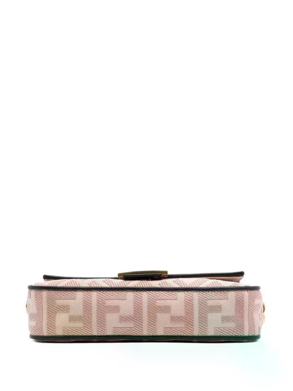Fendi 2010-2026 Zucca Embroidered Canvas Baguette Satchel