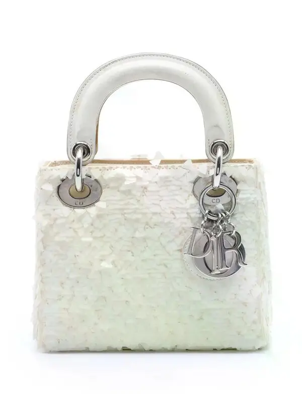 Dior Mini Satin Embellished Lambskin Lady Satchel