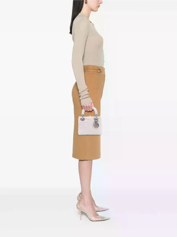 Dior Mini Satin Embellished Lambskin Lady Satchel
