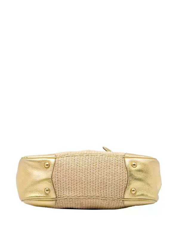 Prada 2010-2026 Cinghiale Trimmed Paglia Shoulder Bag