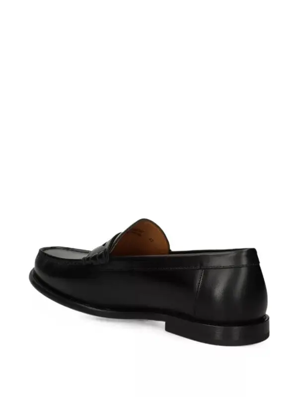 BOSS Leather-moccasins With Penny Trim Loafers