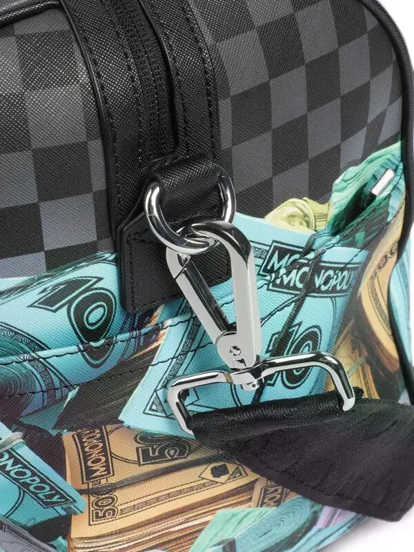 SPRAYGROUND X Monopoly Graphic-print Checkered Holdall