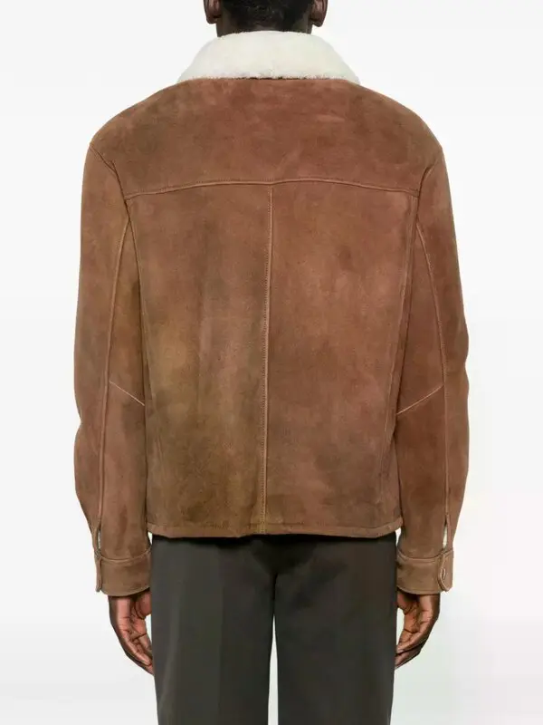 MANZONI 24 Shearling-collar Zip-up Jacket