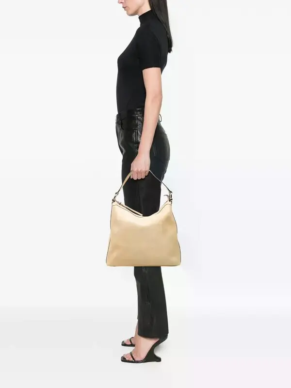 Gucci Calfskin Bamboo D Ring Hobo Shoulder Bag