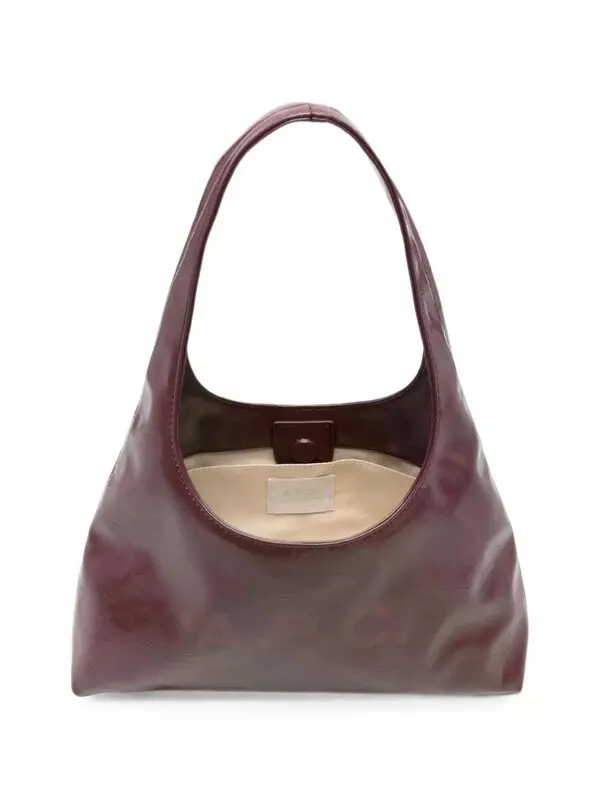 A.p.c. Logo-print Patent-finish Tote Bag - Purple
