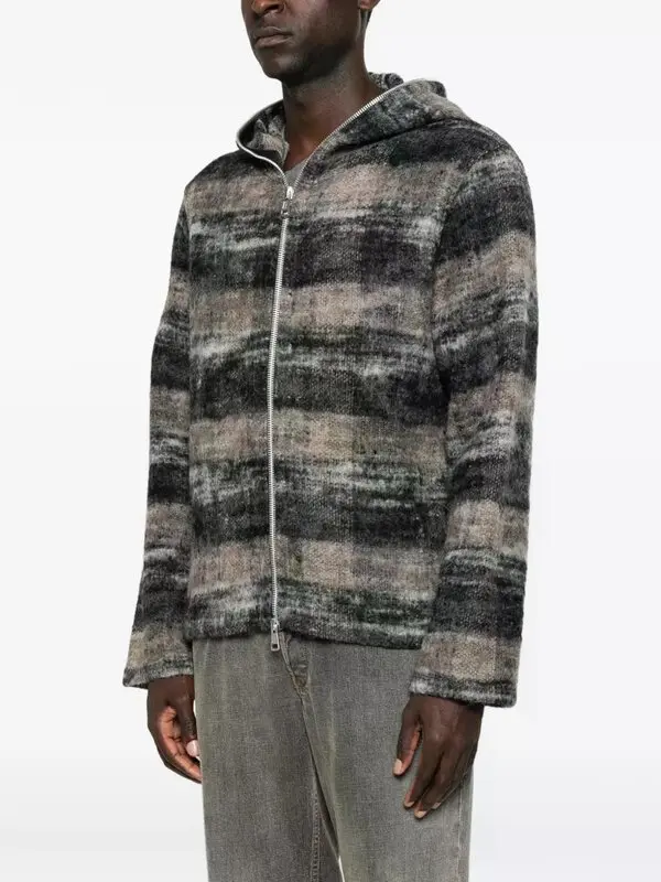 Our Legacy Check-pattern Zip-up Hoodie