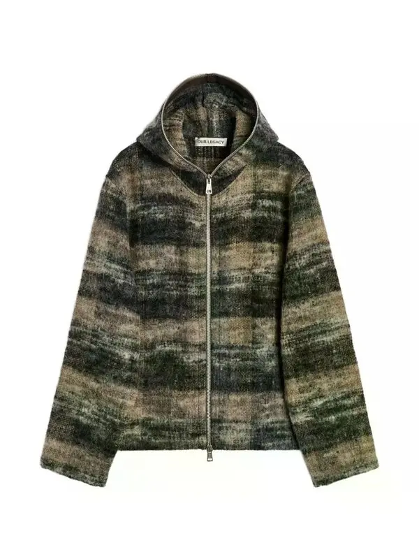 Our Legacy Check-pattern Hoodie - Grey